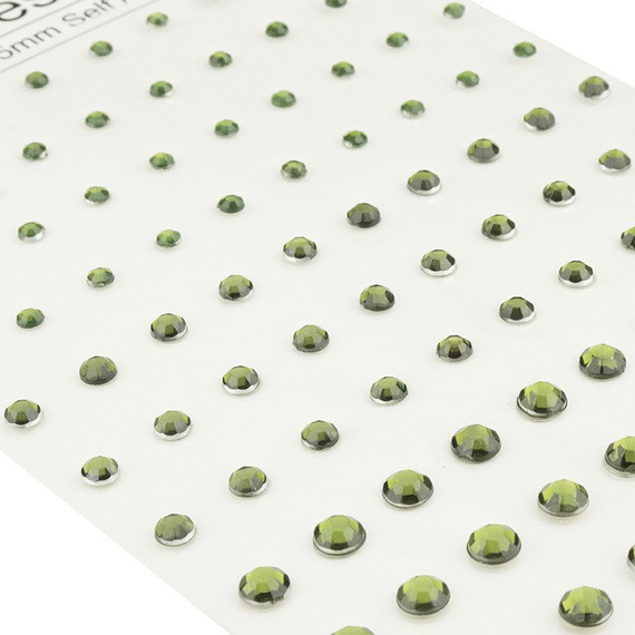 100 SELF ADHESIVE RHINESTONES - OLIVE GREEN | [113579] - Wild Orchid Crafts