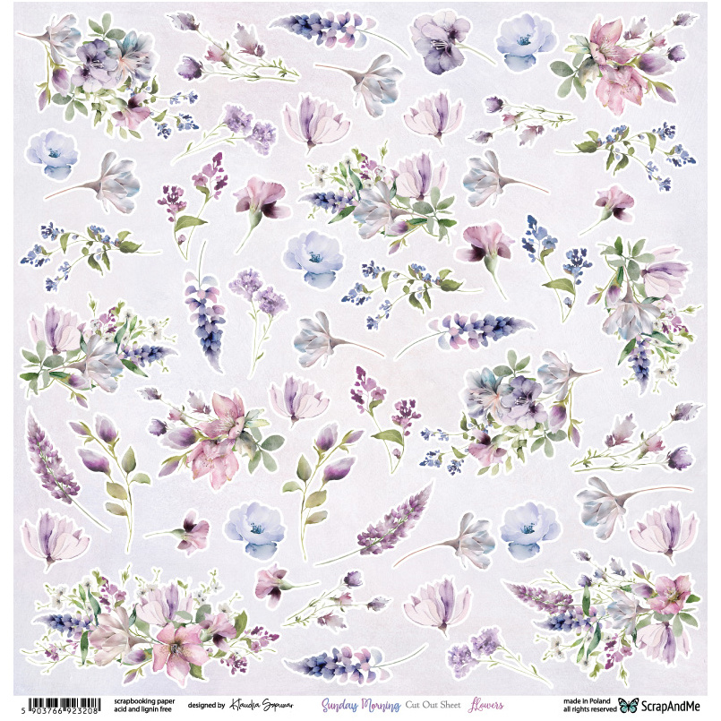 Scrapbooking paper - cut out sheets - Wild Orchid Crafts